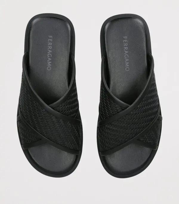 FERRAGAMO Leather Brise 2 Sandals - Black