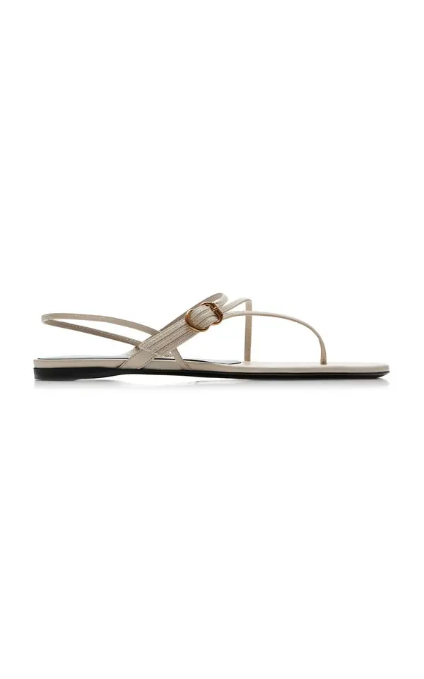 HERBERT LEVINE Starry-eyed Leather Slingback Sandals