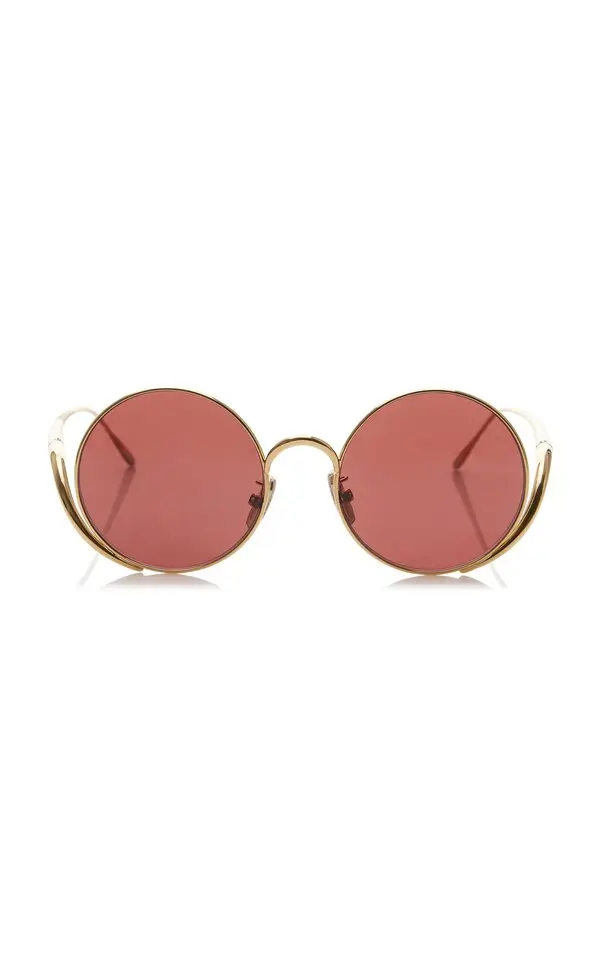Loewe Island Round-frame Sunglasses - Gold