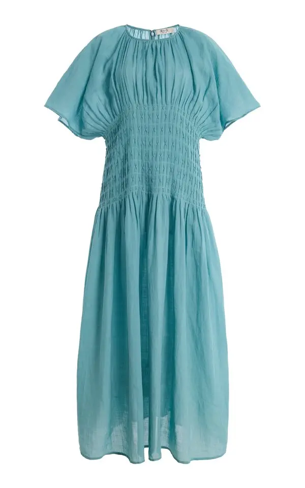 Sea Violet Cotton Maxi Dress - Blue