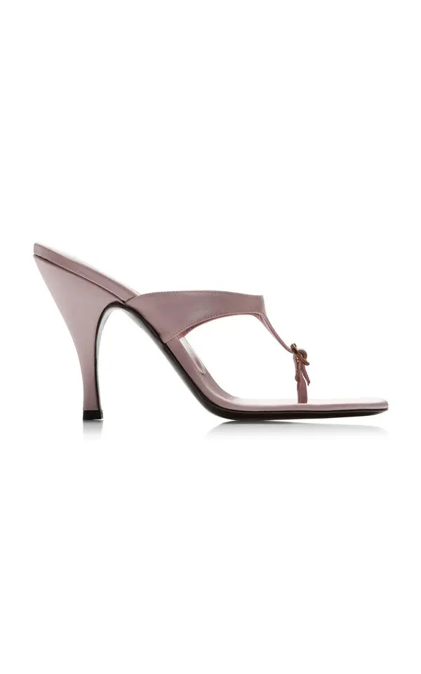 HERBERT LEVINE Kiss And Tell Satin Sandals - Pink