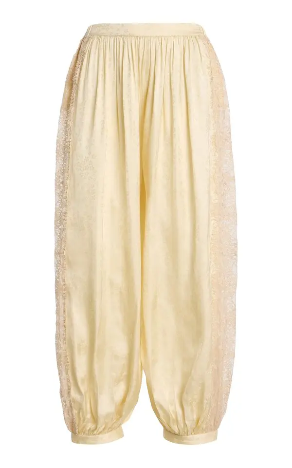 Sea Ethel Jacquard Bloomer Pants - Yellow