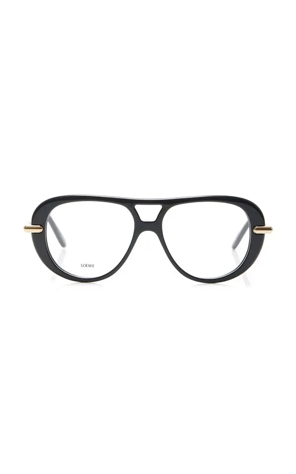 Loewe Pilot Slim Acetate Eyeglasses - Black