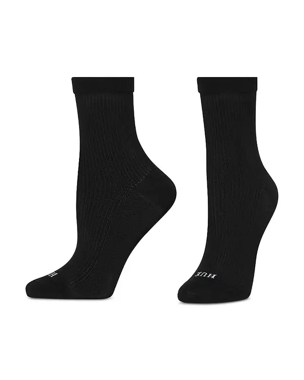 Hue Blend Sheer Rib Socks - Black