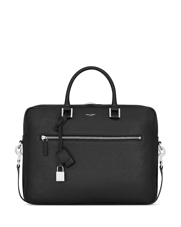 Saint Laurent Sac De Jour Briefcase - Black/silver