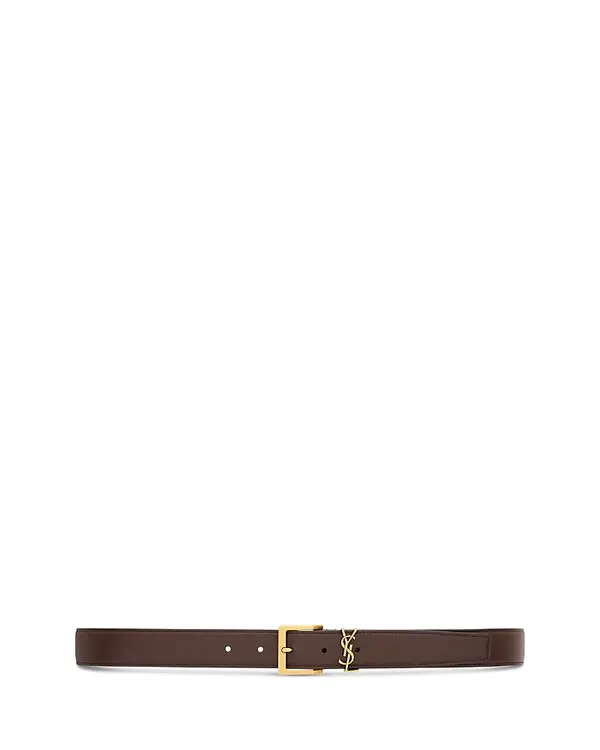 Saint Laurent Cassandre Vadim Belt - Burnt Chocolate