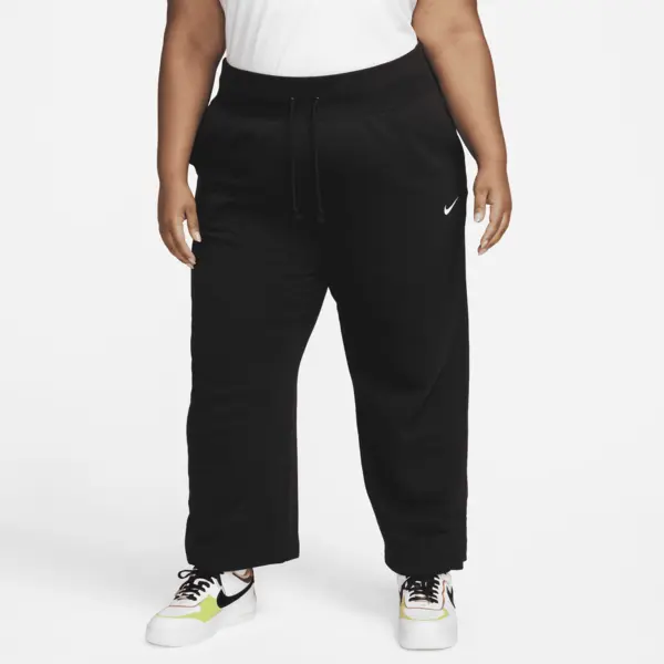 Nike Sportswear Phoenix Fleece High-waisted Wide-leg Sweatpants - Black