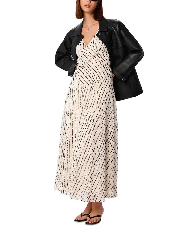 Whistles Dashed Spot Dobby Maxi Dress