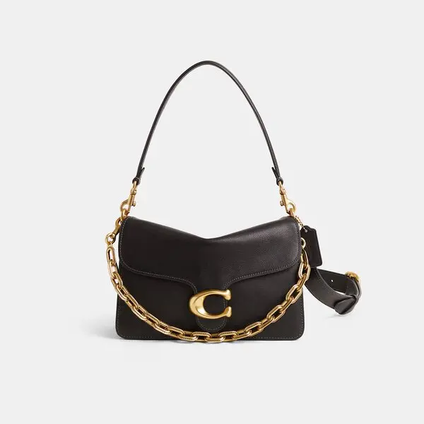 COACH Restored Chain Tabby Shoulder Bag - Brass/black