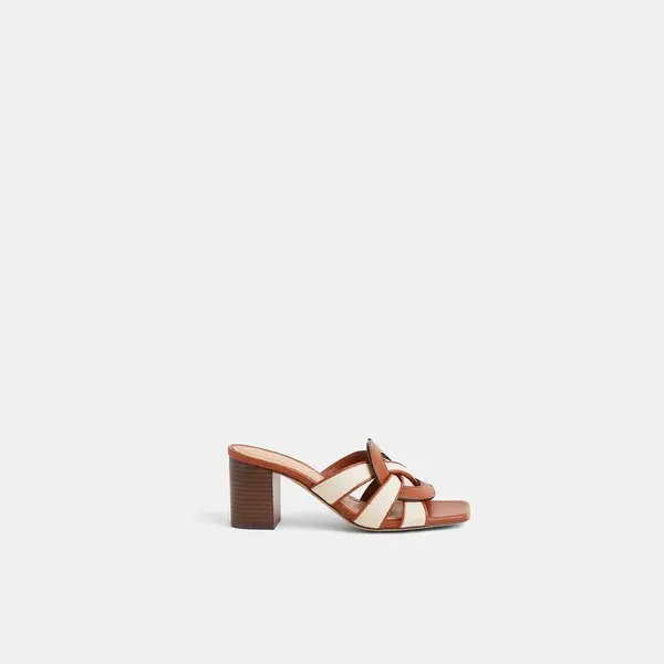 COACH Restored Nikki Sandal - Chalk Burnished Amber