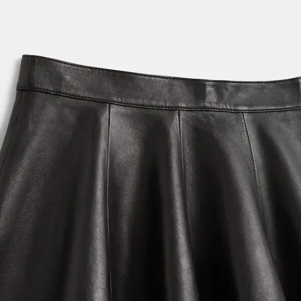COACH Restored Leather Cheerleader Skirt