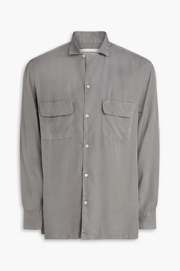 Officine Générale Leo Lyocelltwill Shirt - Gray
