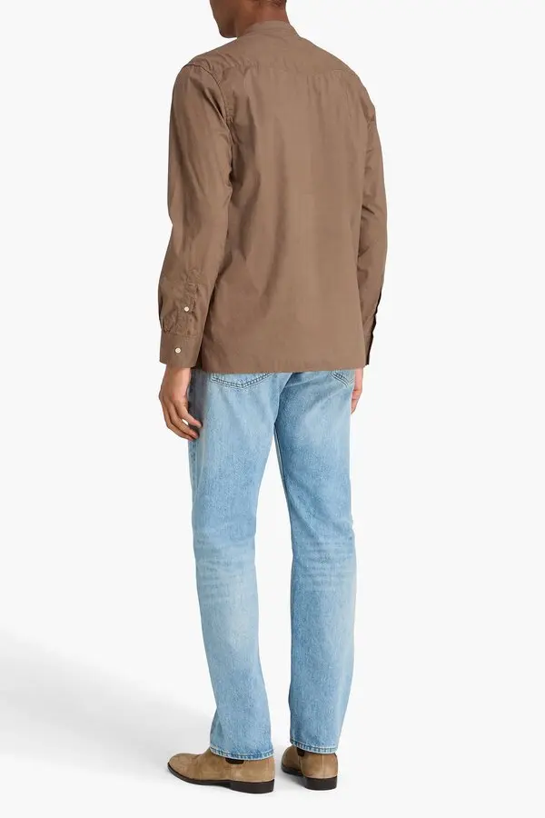 Officine Générale Gaston Embroidered Cottonpoplin Shirt