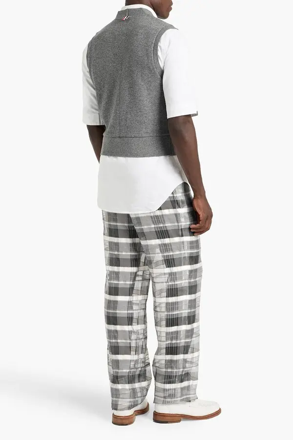 Thom Browne Tapered Checked Silkorganza Pants