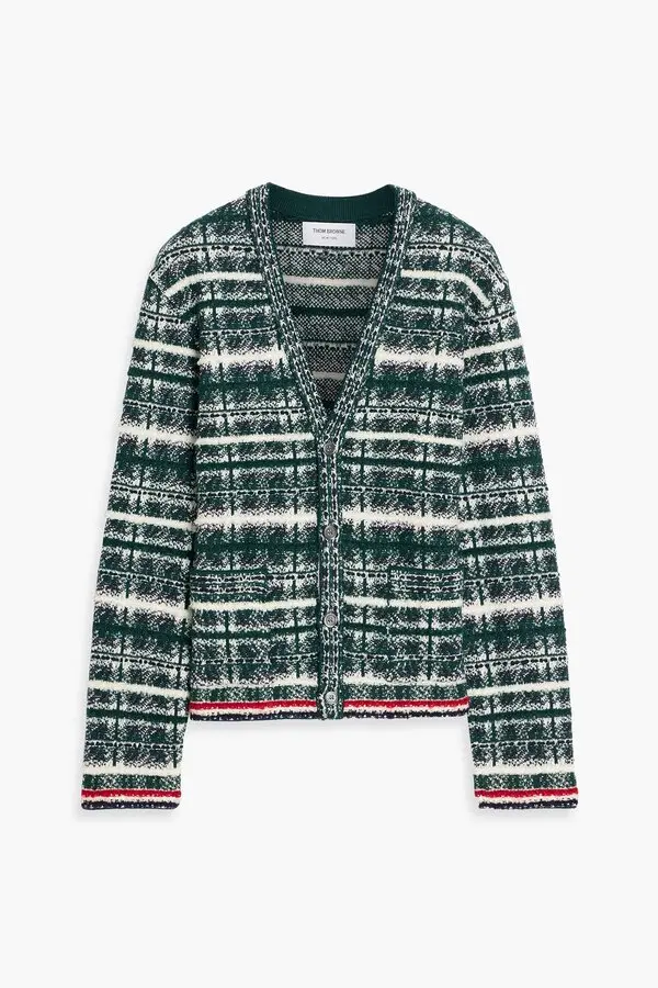 Thom Browne Jacquardknit Woolblend Jacket - Emerald