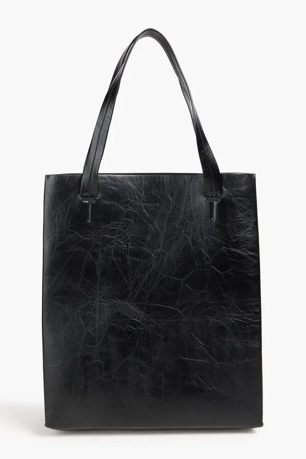 JIL SANDER Crinkled Leather Tote