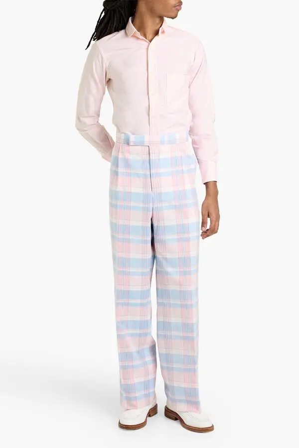 Thom Browne Checked Cotton Pants