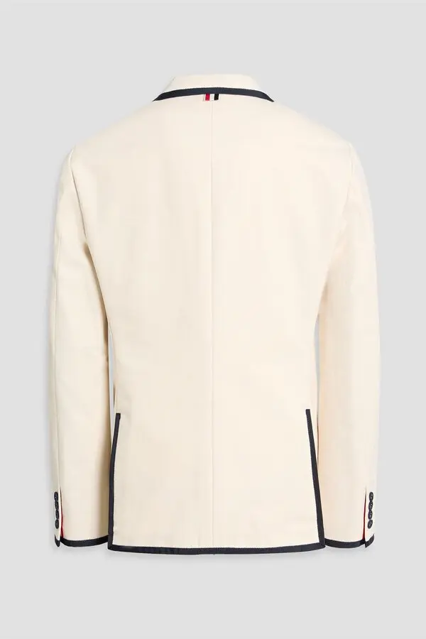Thom Browne Grosgraintrimmed Cottoncanvas Blazer