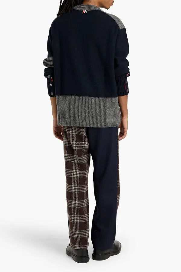 Thom Browne Twotone Wool And Mohairblend Sweater