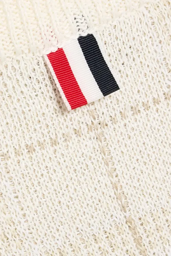 Thom Browne Jacquardknit Linen Sweater