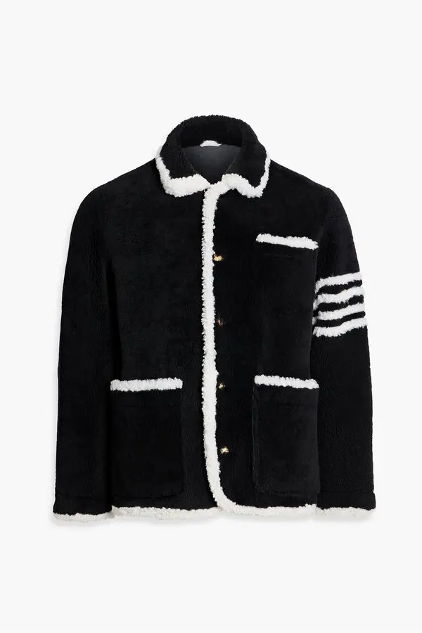 Thom Browne Reversible Striped Shearling Jacket