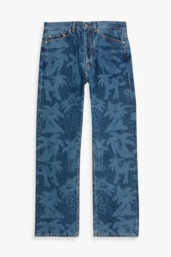 Palm Angels Printed Denim Jeans