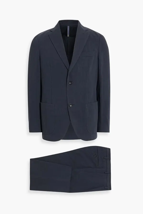 SLOWEAR Montedoro Cotton And Linenblend Twill Suit - Navy