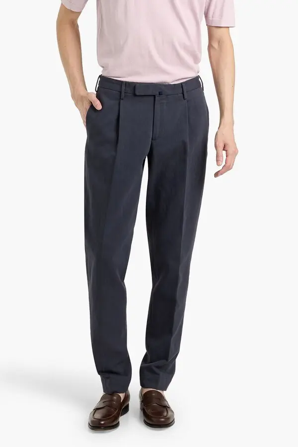 SLOWEAR Montedoro Cotton And Linenblend Twill Suit - Navy