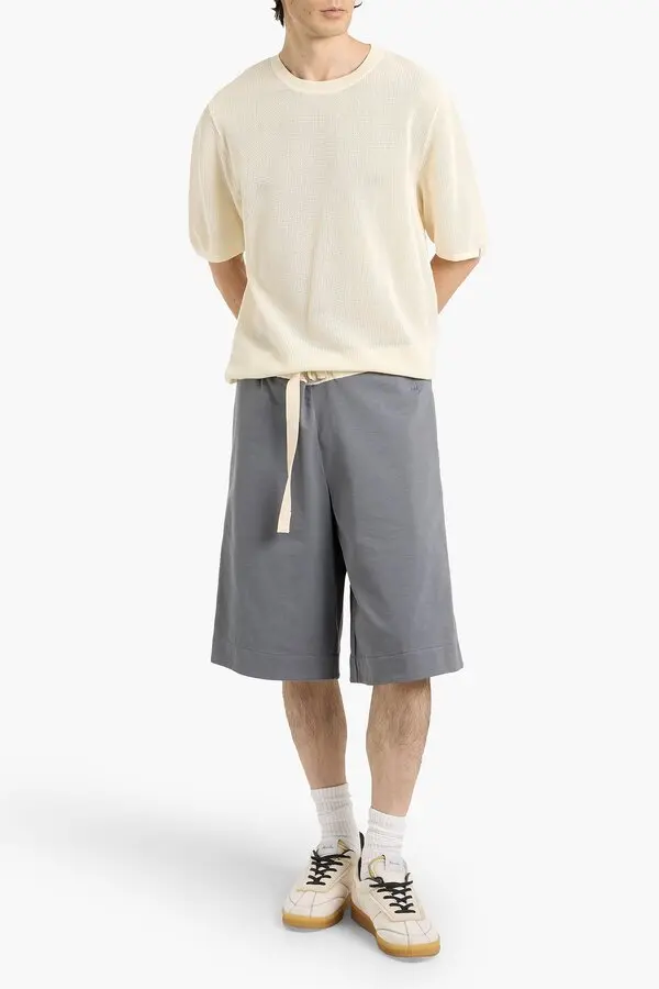 JIL SANDER Embroidered Cottonjersey Shorts