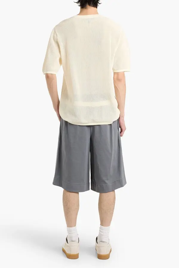 JIL SANDER Embroidered Cottonjersey Shorts