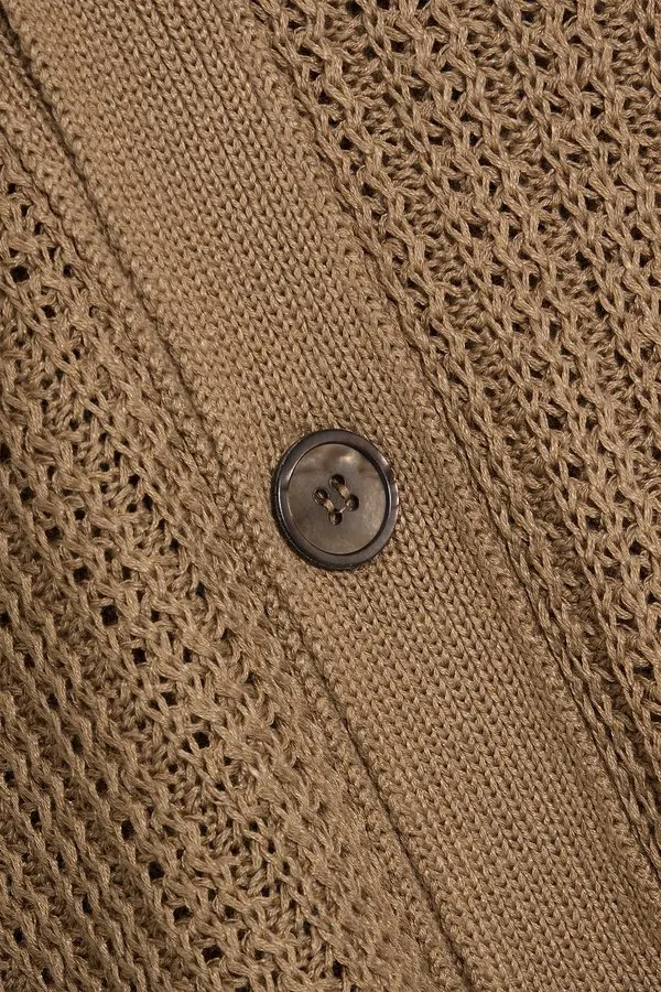 SLOWEAR Zanone Ribbed Linen And Cotton-blend Cardigan
