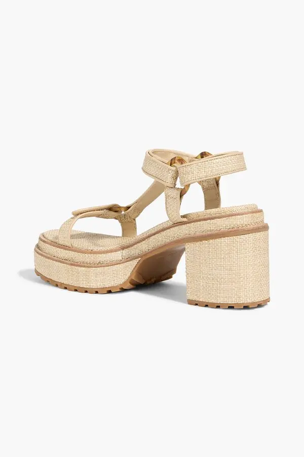 Cult Gaia Elka Raffia Platform Sandals