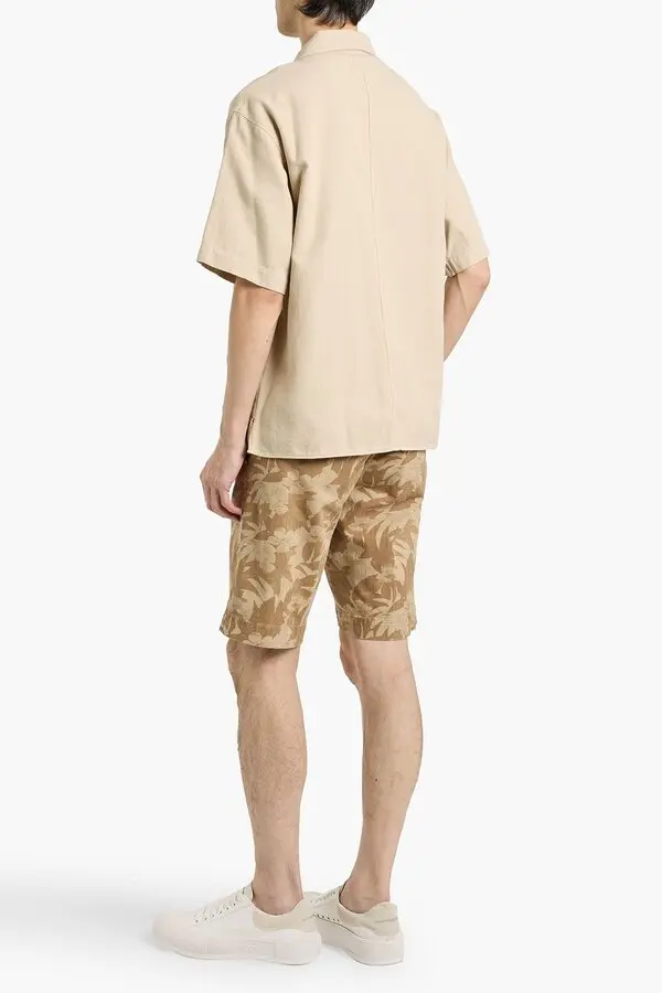SLOWEAR Floral-print Cotton-blend Shorts