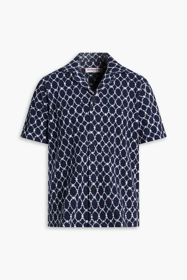 Orlebar Brown Howell Cottonblend Terryjacquard Shirt