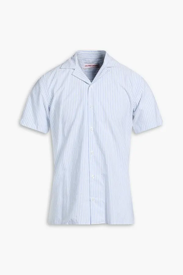 Orlebar Brown Travis Striped Cottonpoplin Shirt