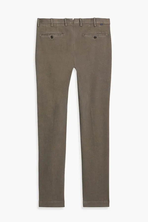 SLOWEAR Incotex Pleated Cottonblend Twill Pants