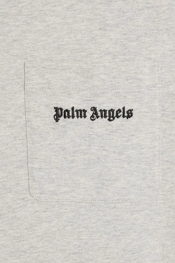 Palm Angels Embroidered Cottonjersey Tshirt