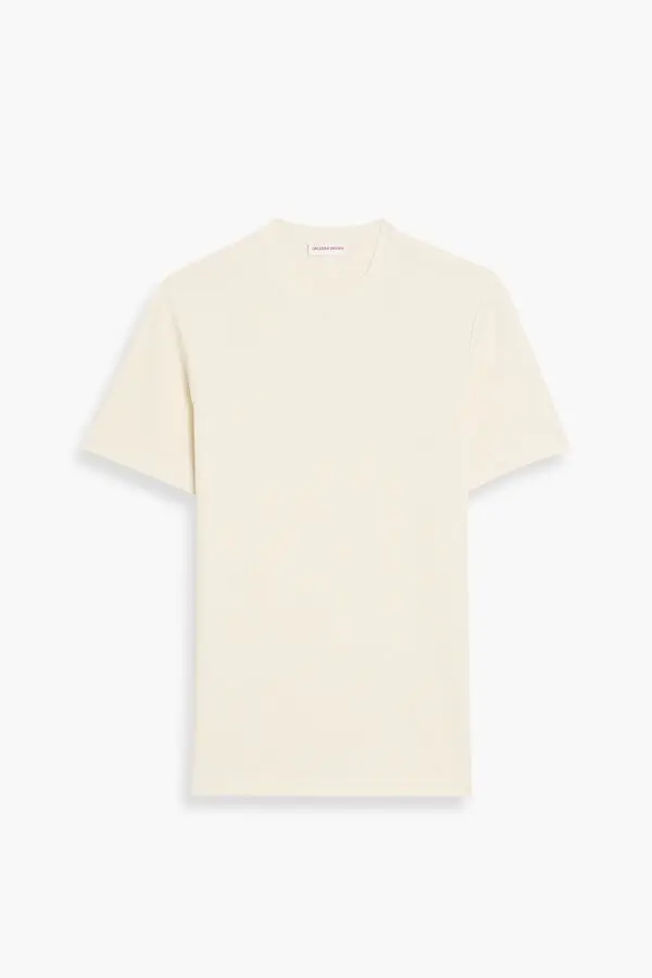 Orlebar Brown Nicolas Cotton And Linenblend Tshirt - Ivory