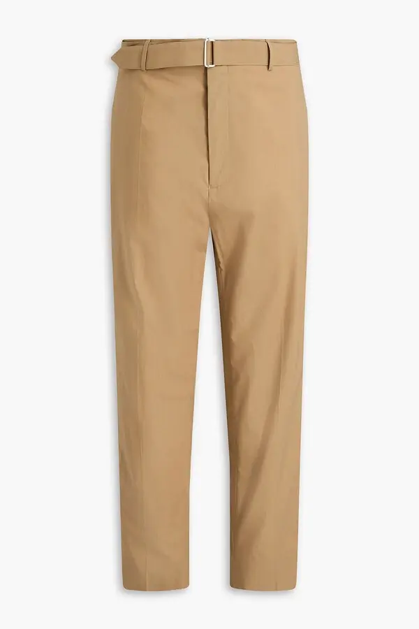 Officine Générale Owen Belted Cotton-poplin Pants