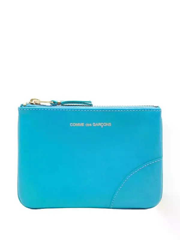 Comme Des Garçons Zip Stitched Wallet - Blue
