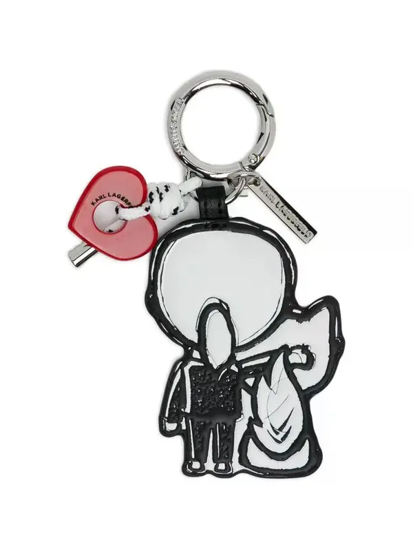 Karl Lagerfeld Ikon Valentine Key Chain - Black