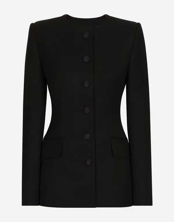 Dolce & Gabbana Single-breasted Wool Crepe Jacket