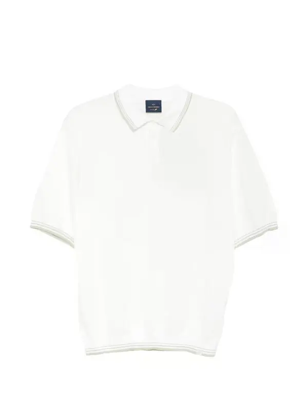 Paul & Shark Striped-collar Polo Shirt - White