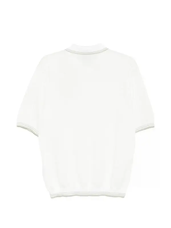 Paul & Shark Striped-collar Polo Shirt - White