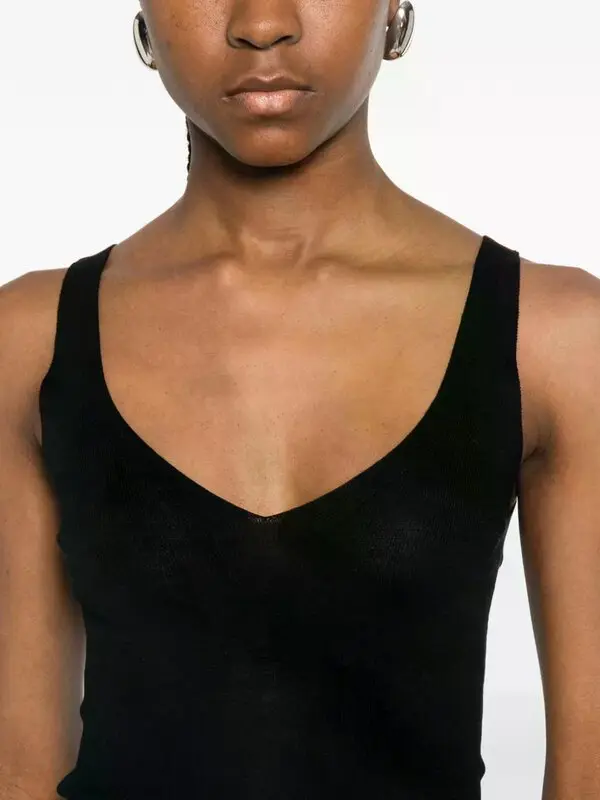 Eric Bompard Ribbed V-neck Vest