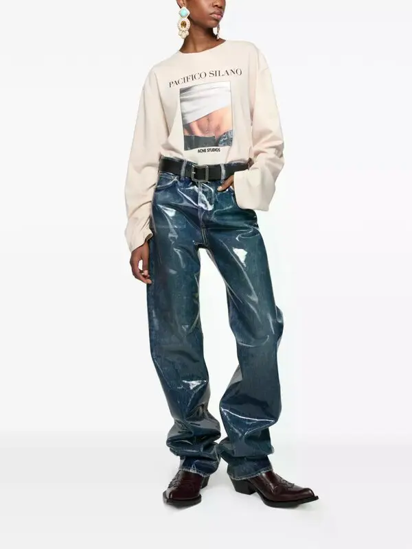 Acne Studios Logo-print Long-sleeve T-shirt