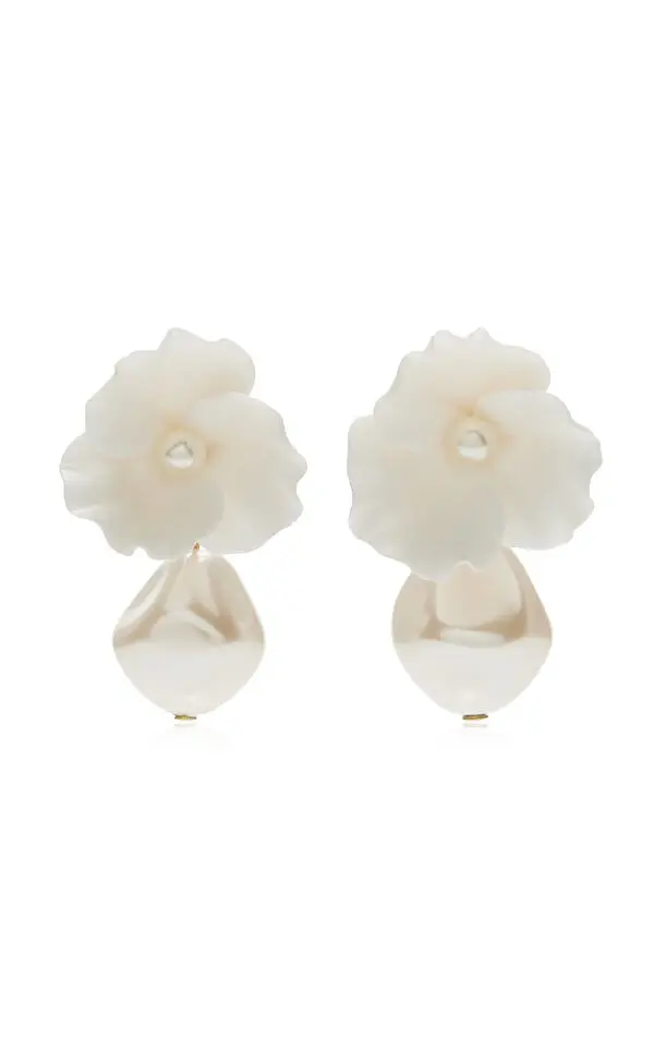 JENNIFER BEHR Clarabel Pearl Earrings - White
