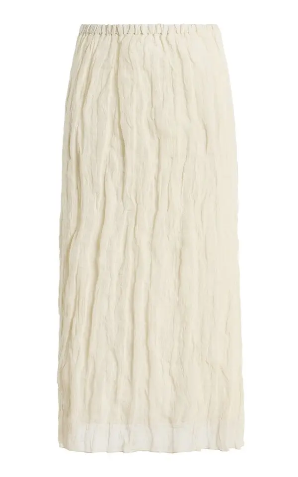 RÓHE Textured Cotton-blend Maxi Skirt - Ivory