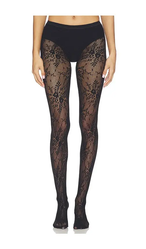 Swedish Stockings Rosa Lace Tights - Black