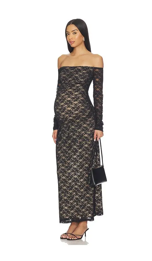 BUMPSUIT Off The Shoulder Lace Dress - Black